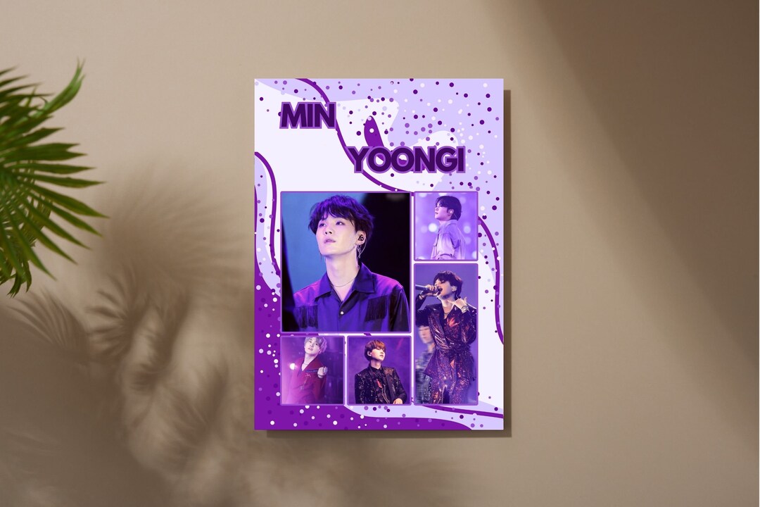 BTS Suga Poster | Agust D Poster | Yoongi Poster | BTS Wall Art ...