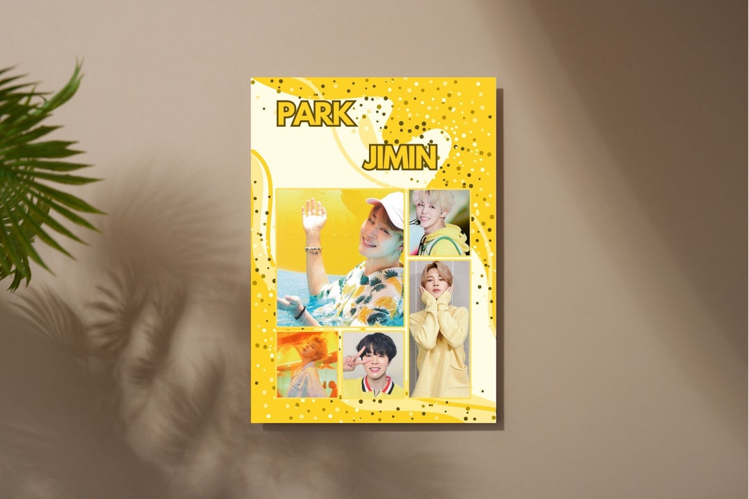 BTS Jimin Poster Jimin Poster Jimin Colourful Poster BTS Wall Art ...