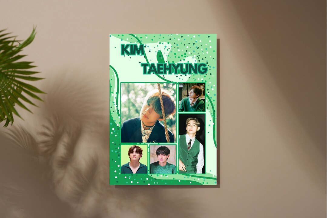 BTS V Poster | Taehyung Poster | V Colourful Poster | BTS Wall Art ...