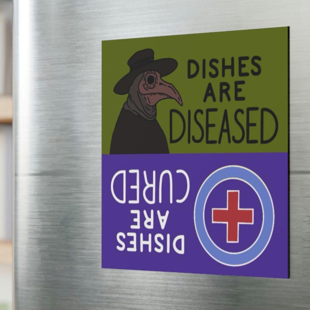 Plague Doctor Decor Dishwasher Magnet Gothic Design Medieval Accent ...