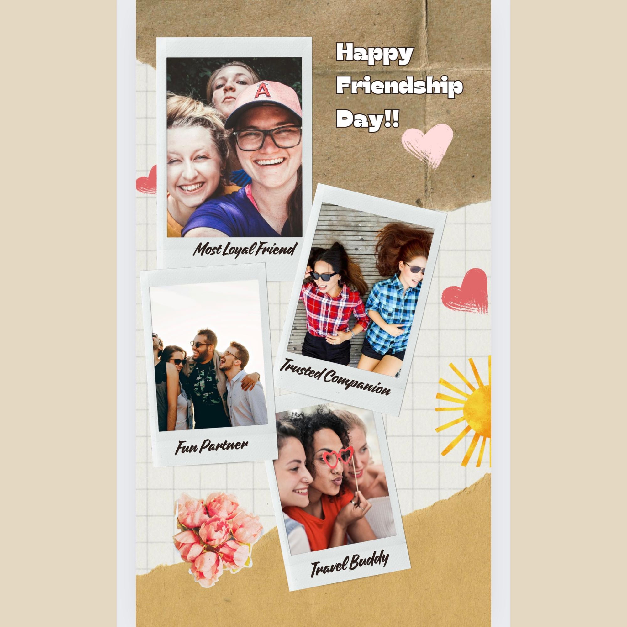 Friendship Day Card,customizable Friendship Card,editable E-card ...