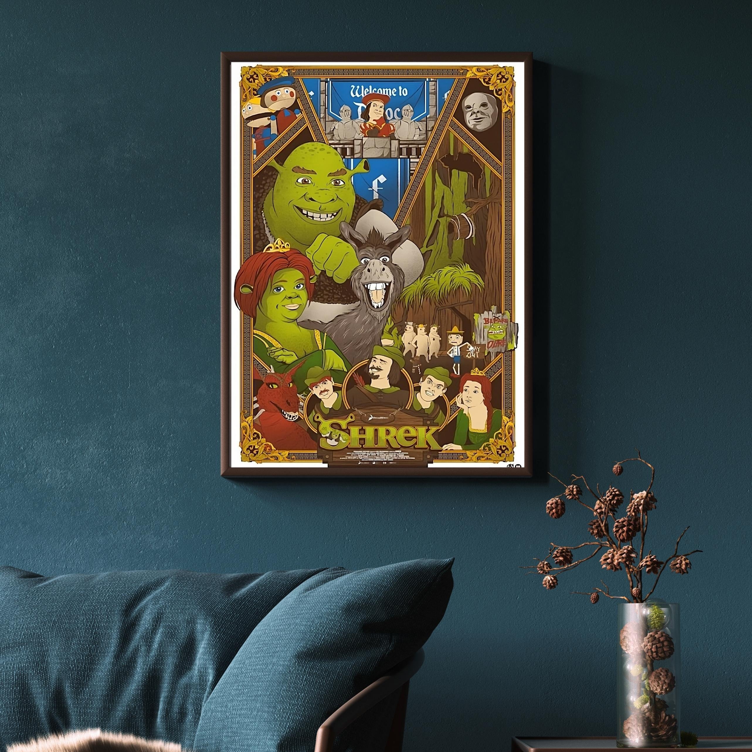 Shrek Poster Shrek Cartoon Poster Shrek Movie Poster - Etsy Australia