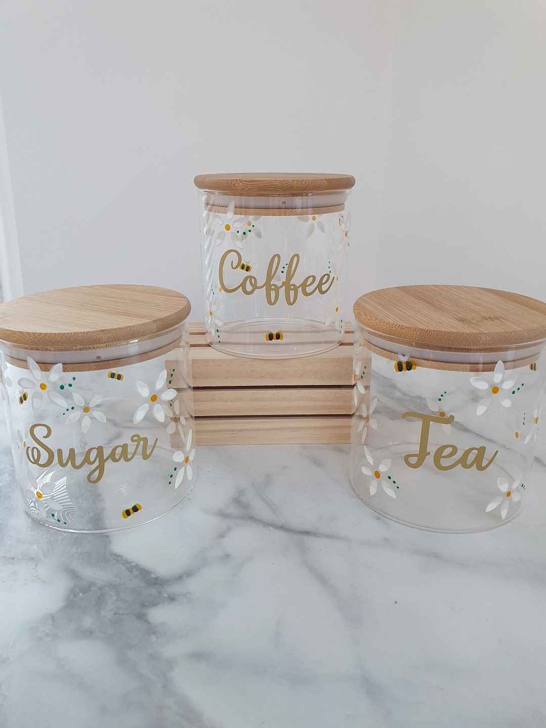 Daisy Tea Caddy 750ml - Etsy UK