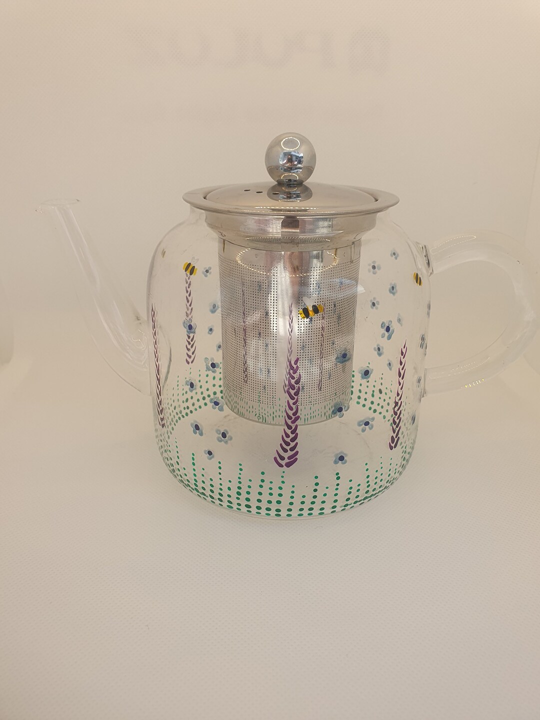 Lady Lavender Glass Teapot With Diffuser - Etsy