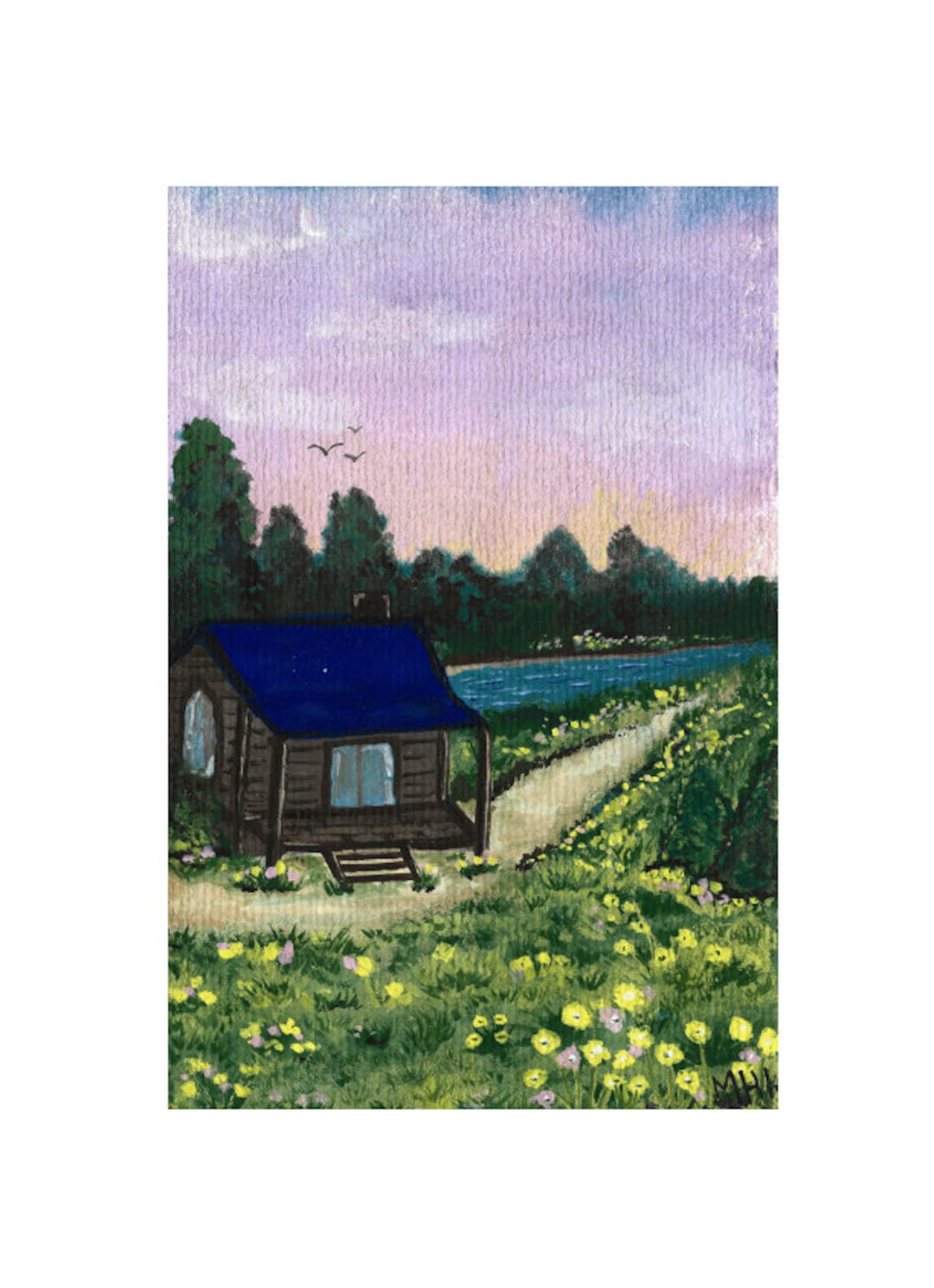 Cottagecore, Cottagecore Art, Country Art, Cottage, River, River Art ...