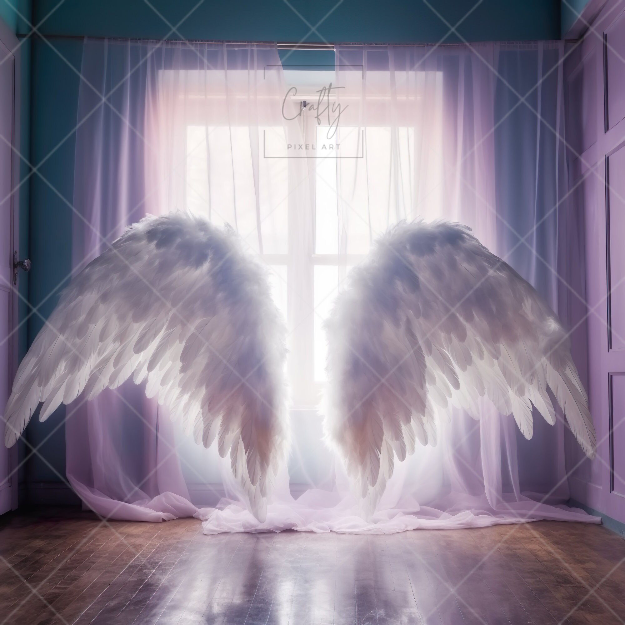 37 X Digital Backdrops Cute Angel Wings Digital Backrounds , Maternity ...