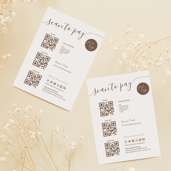 Scan Here Template - Etsy