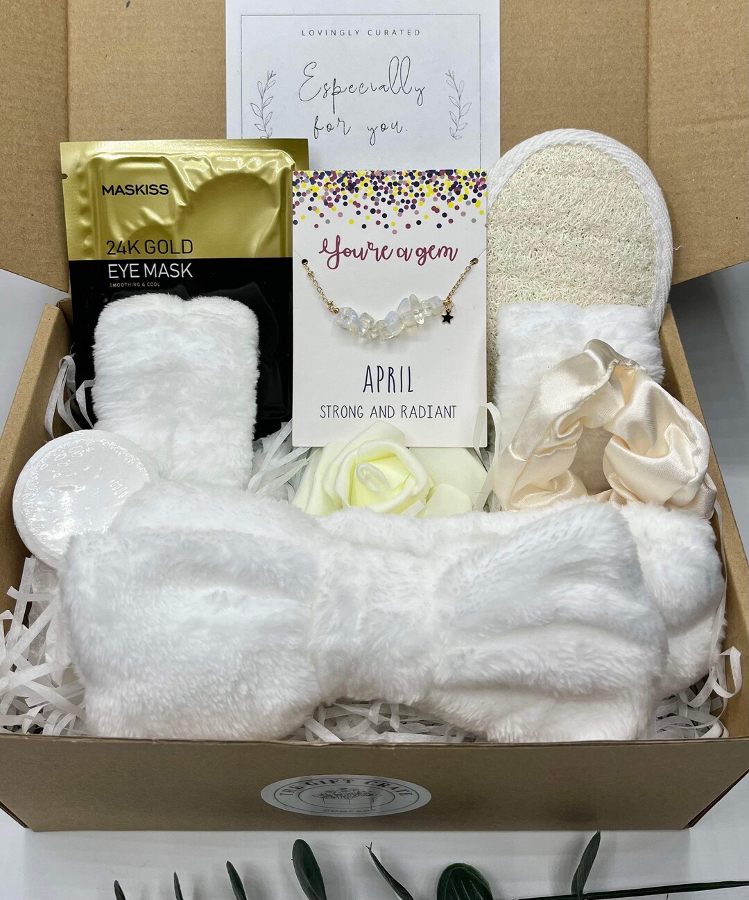 April Birthday Spa Gift Box for Women Birth Month Jewelry - Etsy