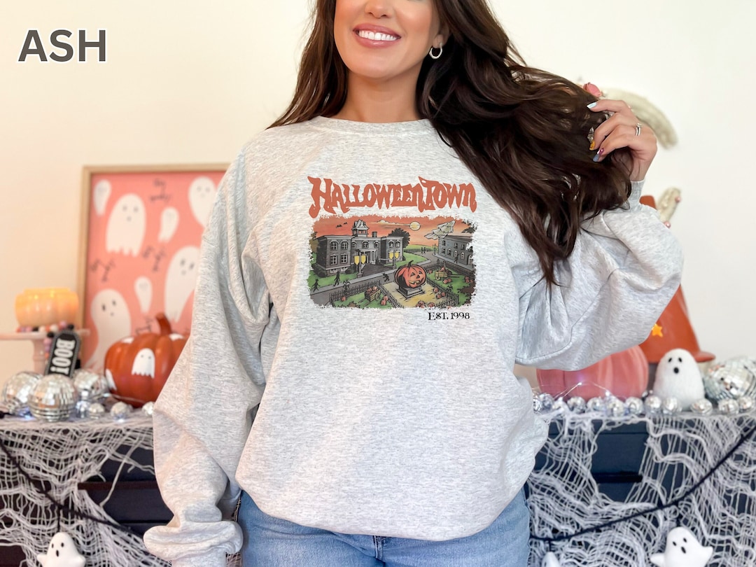 Halloween Town Crewneck Retro Halloween Sweater Halloweentown - Etsy