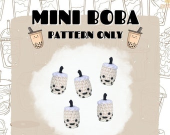 Crochet Pattern for Bubble Tea Boba Keychain - Etsy