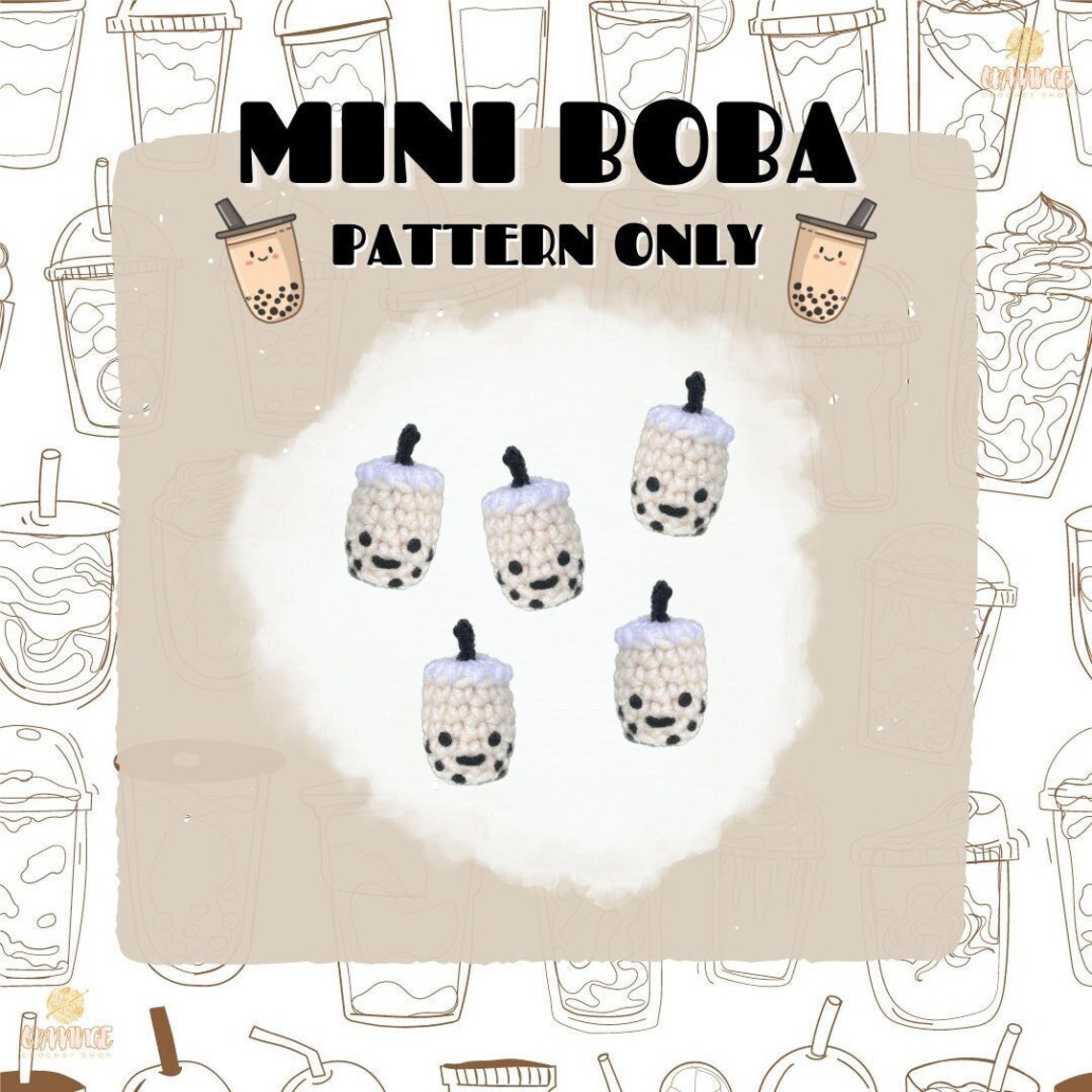 Boba Crochet Pattern (bubble Milk Tea) - Etsy
