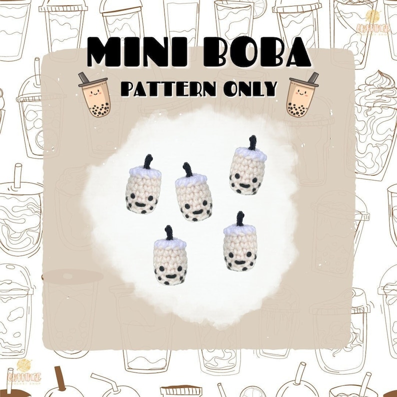 Boba Crochet Pattern (bubble Milk Tea) - Etsy