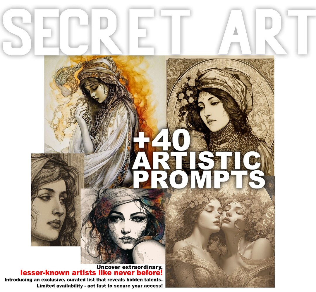 Plus 40 Artistic Prompts Illustration Instant Download - Etsy
