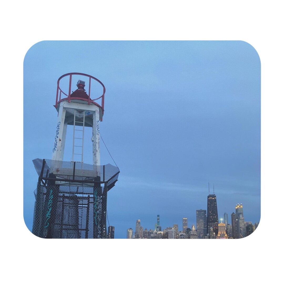 Lighthouse View Mouse Pad | Coastal Office Decor, Nautical Gift, Desk ...