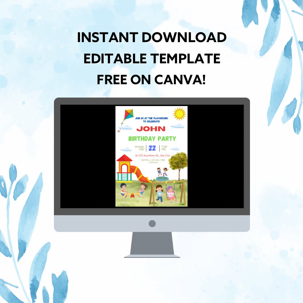 Childrens Birthday Card Playground Style - Etsy