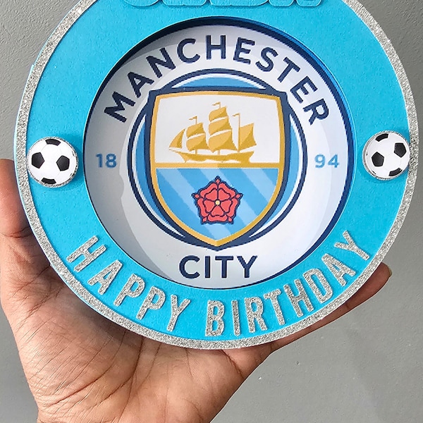 Man City Cake Topper - Etsy UK