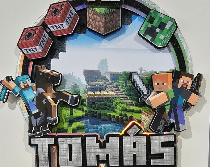 Minecraft Cake Topper - Etsy