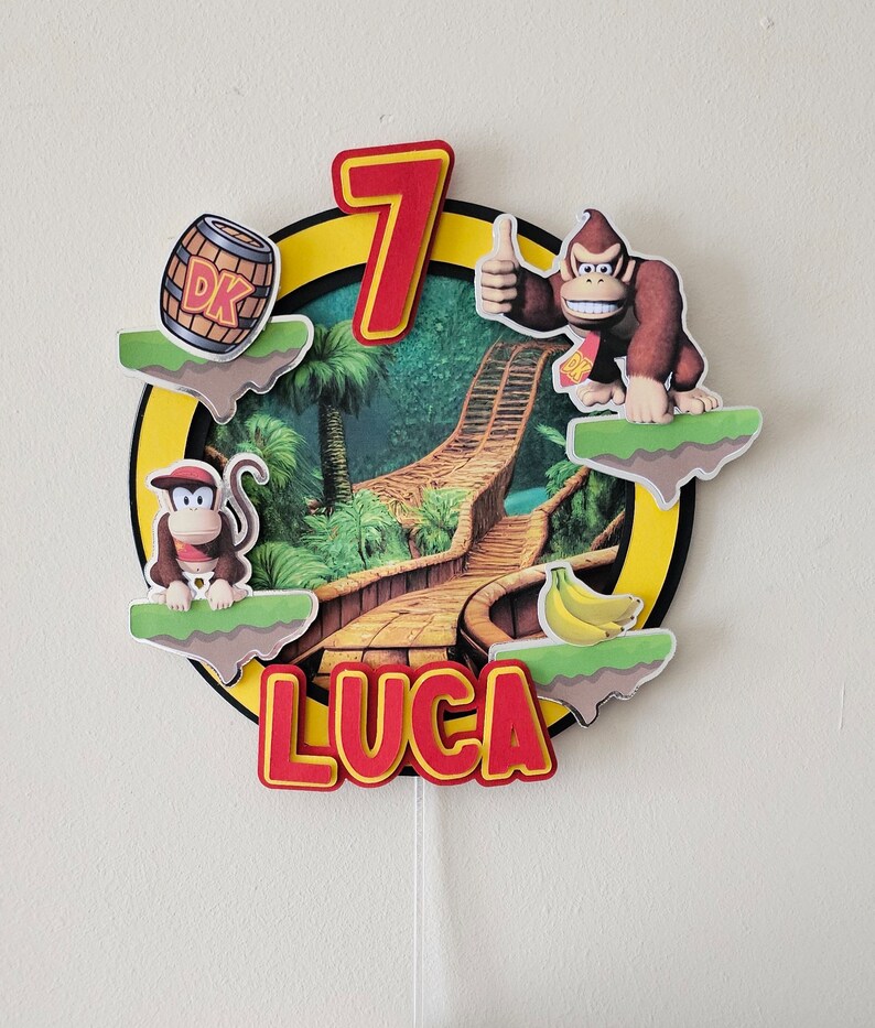 Donkey Kong Inspired Cake Topper - Etsy UK