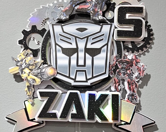 Transformers Inspired Cake Topper - Etsy