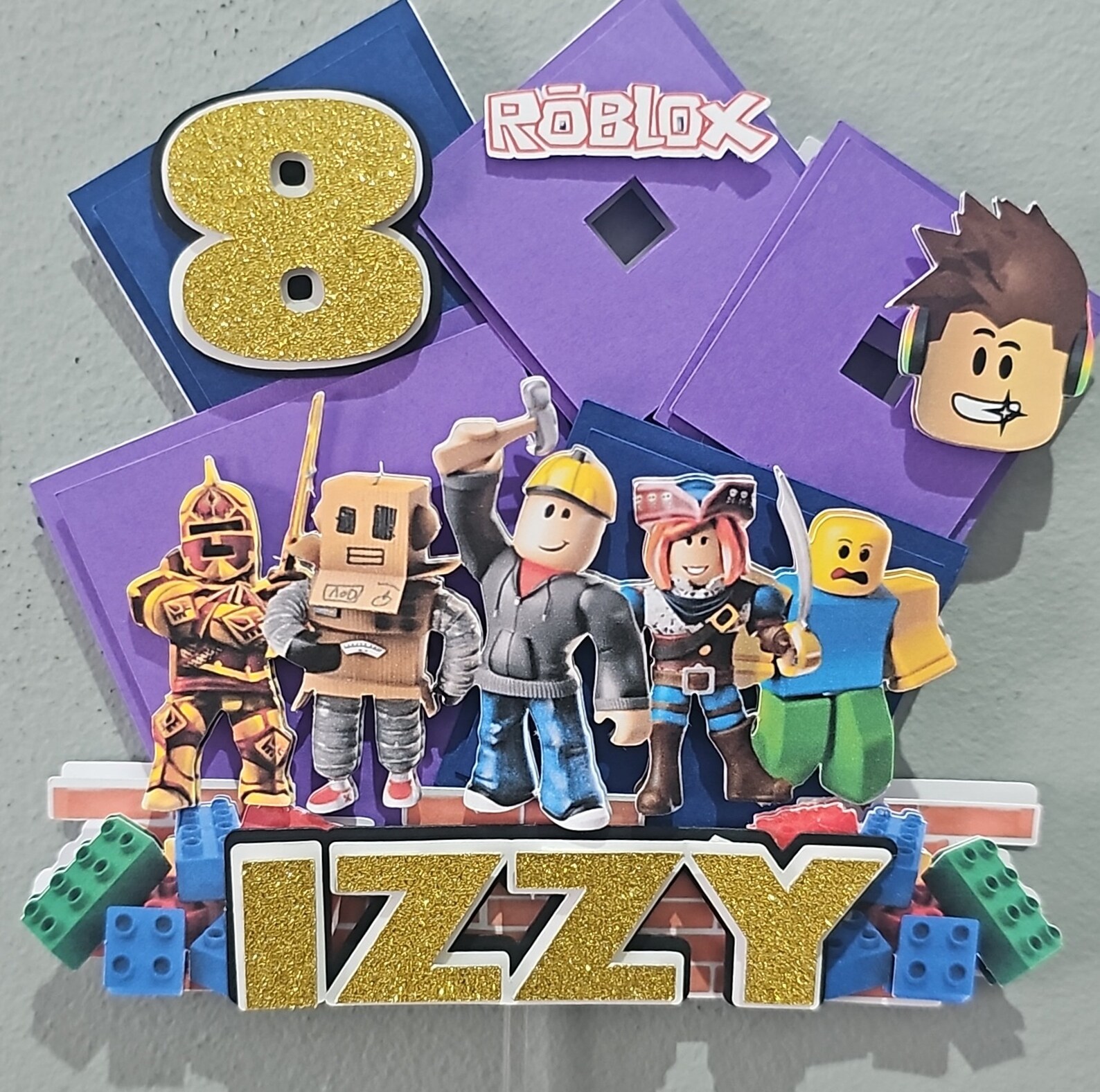 Roblox Inspired Cake Topper - Etsy UK