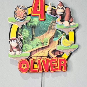 Donkey Kong Inspired Cake Topper - Etsy UK