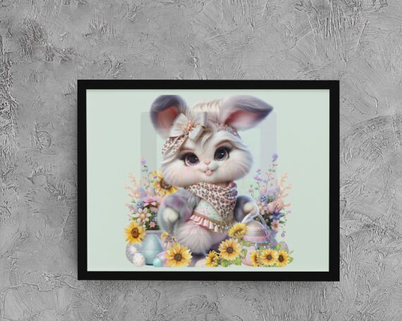 Easter Bunny PNG for Girls. Chic, Bougie Rabbit Clip Art. Spring Bunny ...