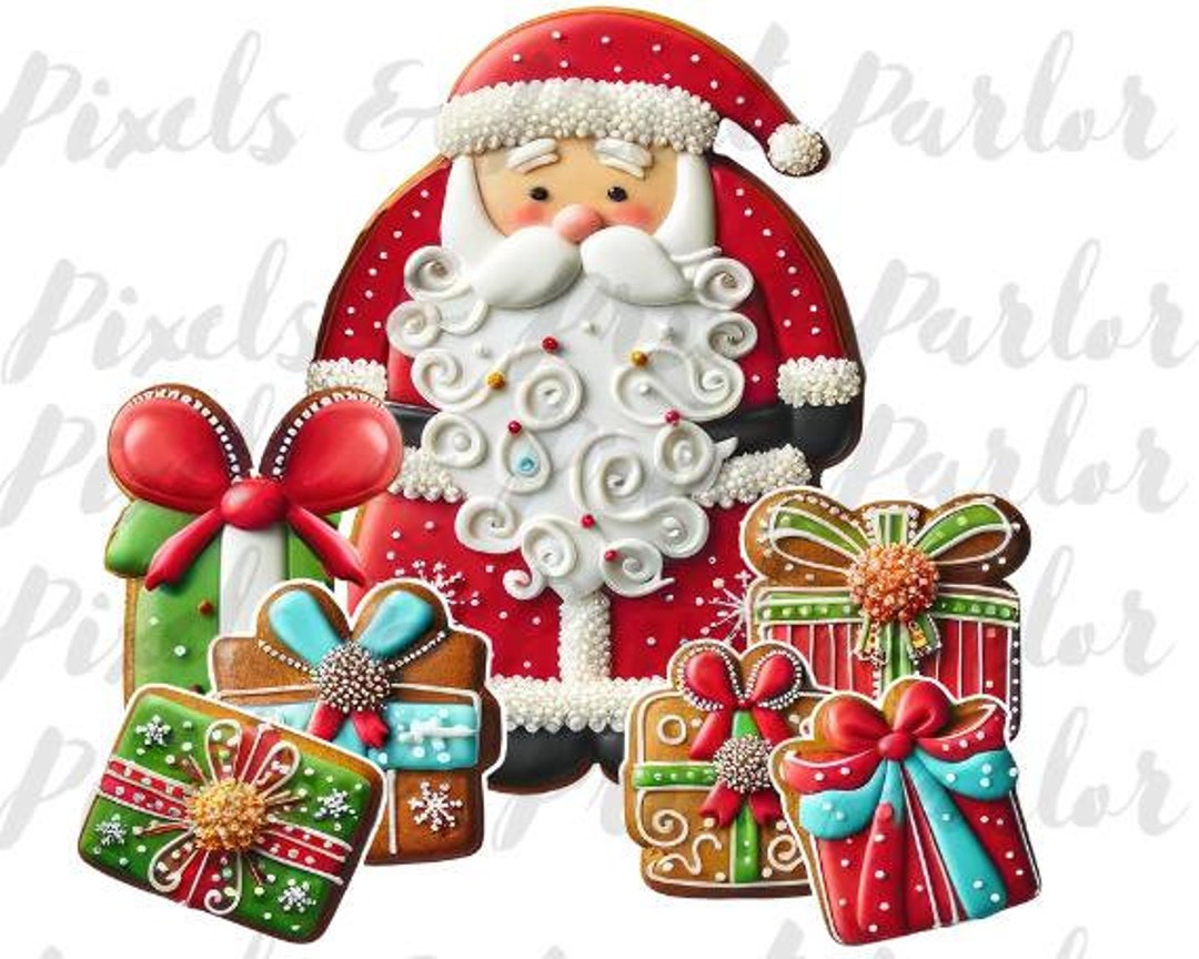Whimsical Santa Claus Clip Art, Christmas PNG Design, PNG Sublimation ...
