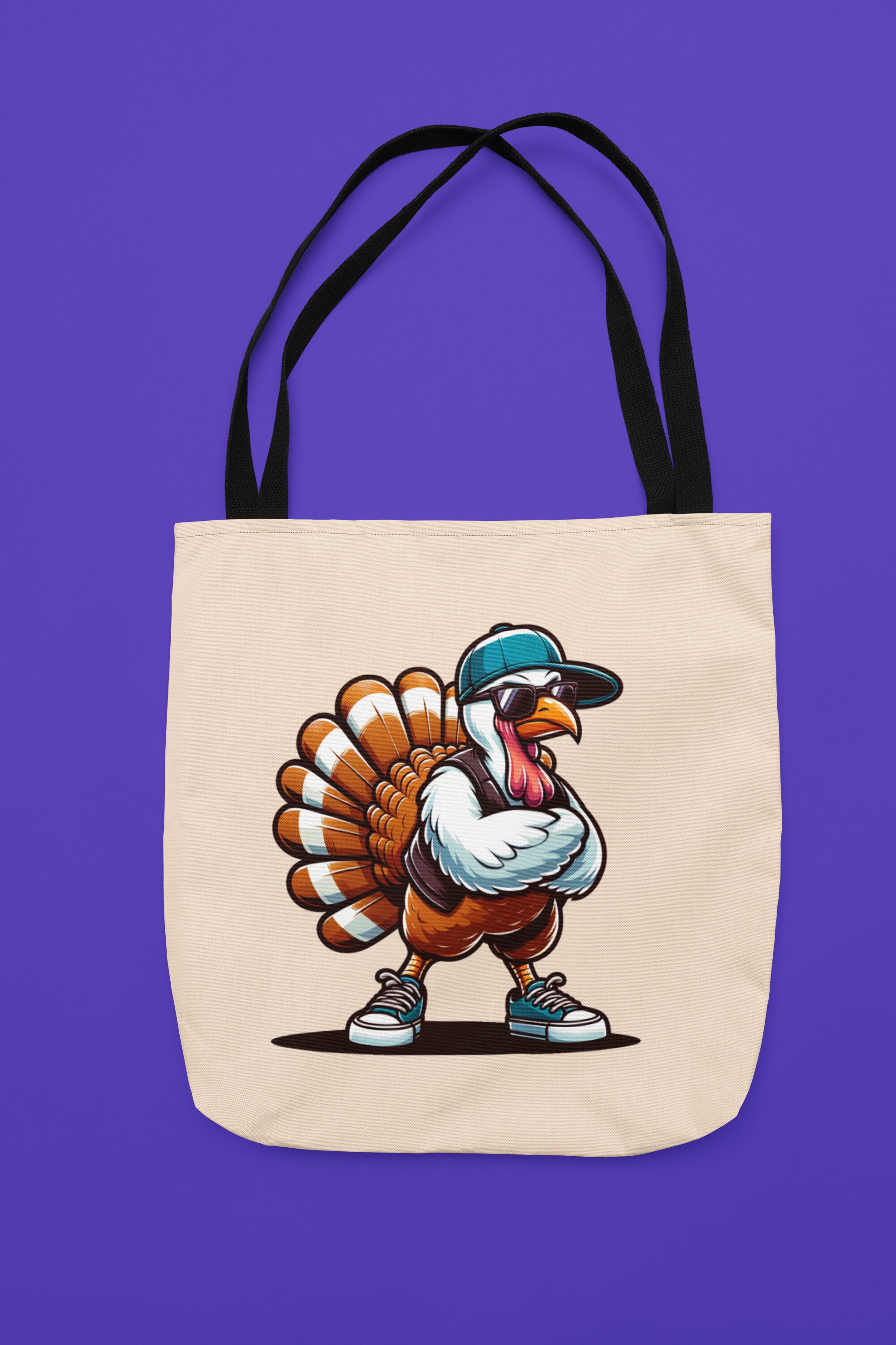 Funny Thanksgiving Turkey PNG, Too Cool Watercolor Turkey Art Print ...