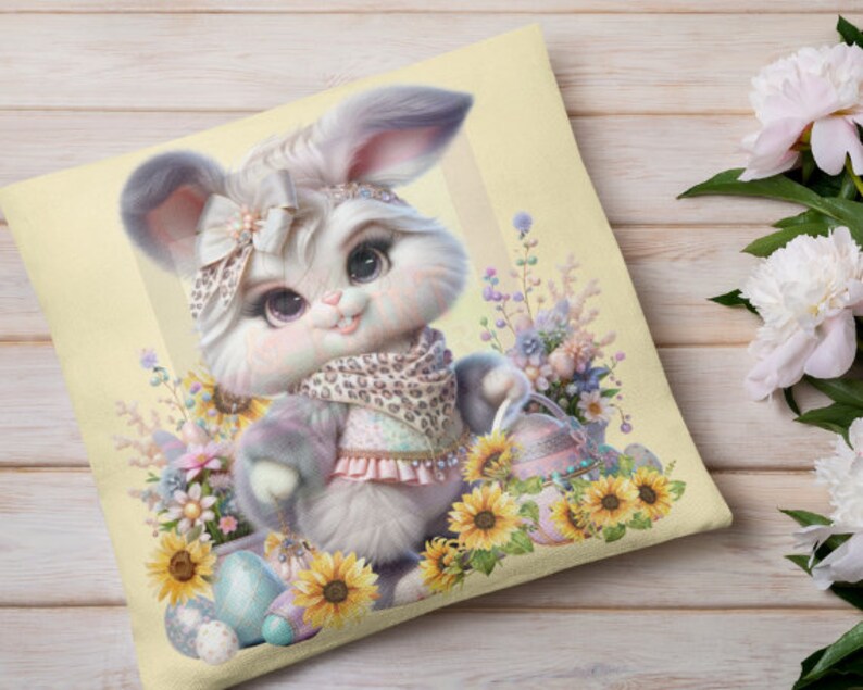 Easter Bunny PNG for Girls. Chic, Bougie Rabbit Clip Art. Spring Bunny ...