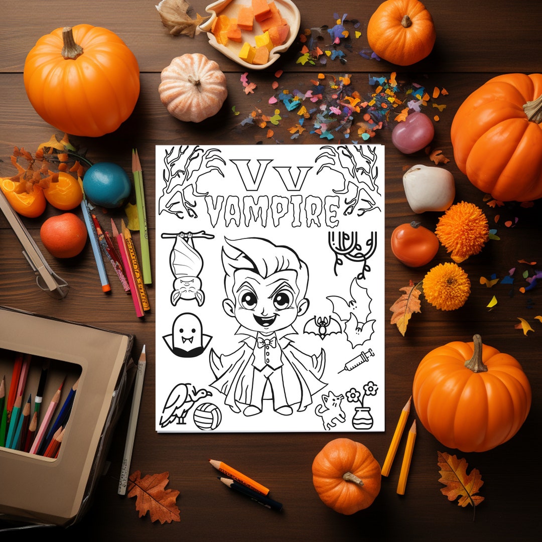 Printable Preschool Halloween Bundle | ABC Coloring Pages | Fun Party ...