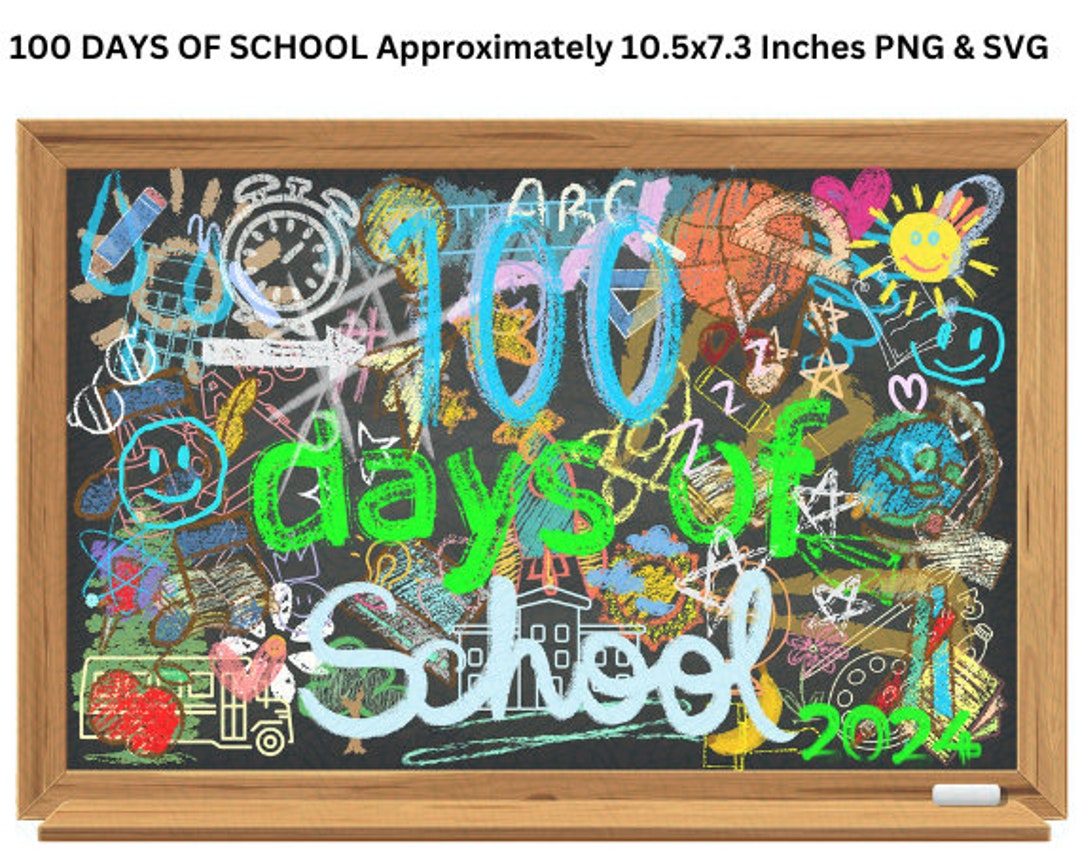 100 Days of School PNG, Back to School SVG, Happy 100th Day of School ...