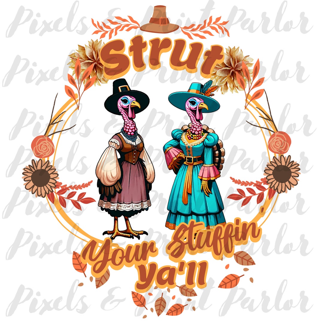Hot Mama Thanksgiving PNG, Funny Turkey Clipart, Western Vibes PNG ...