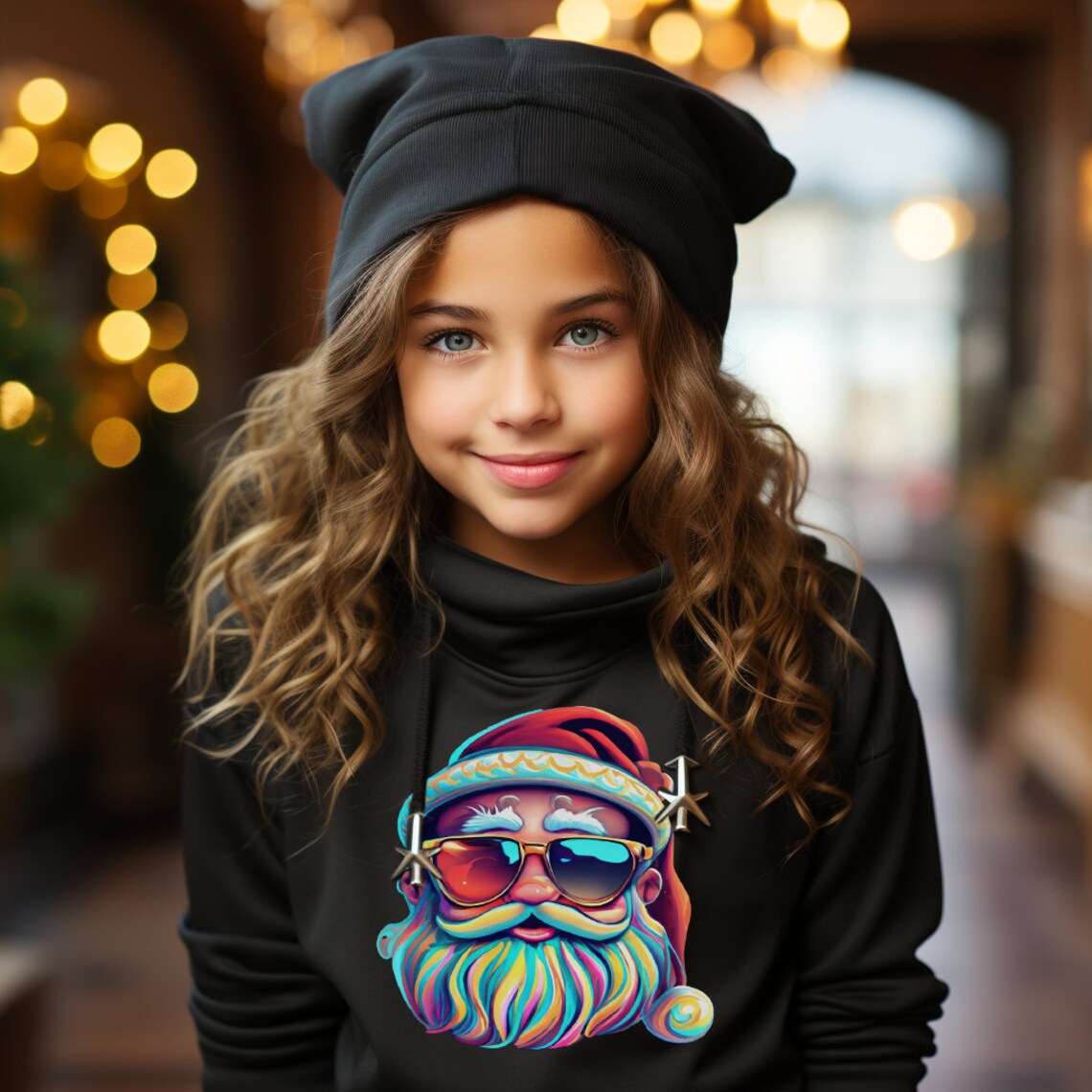 Santa PNG Design, Retro Chic Santa With Sunglasses Christmas Clipart ...