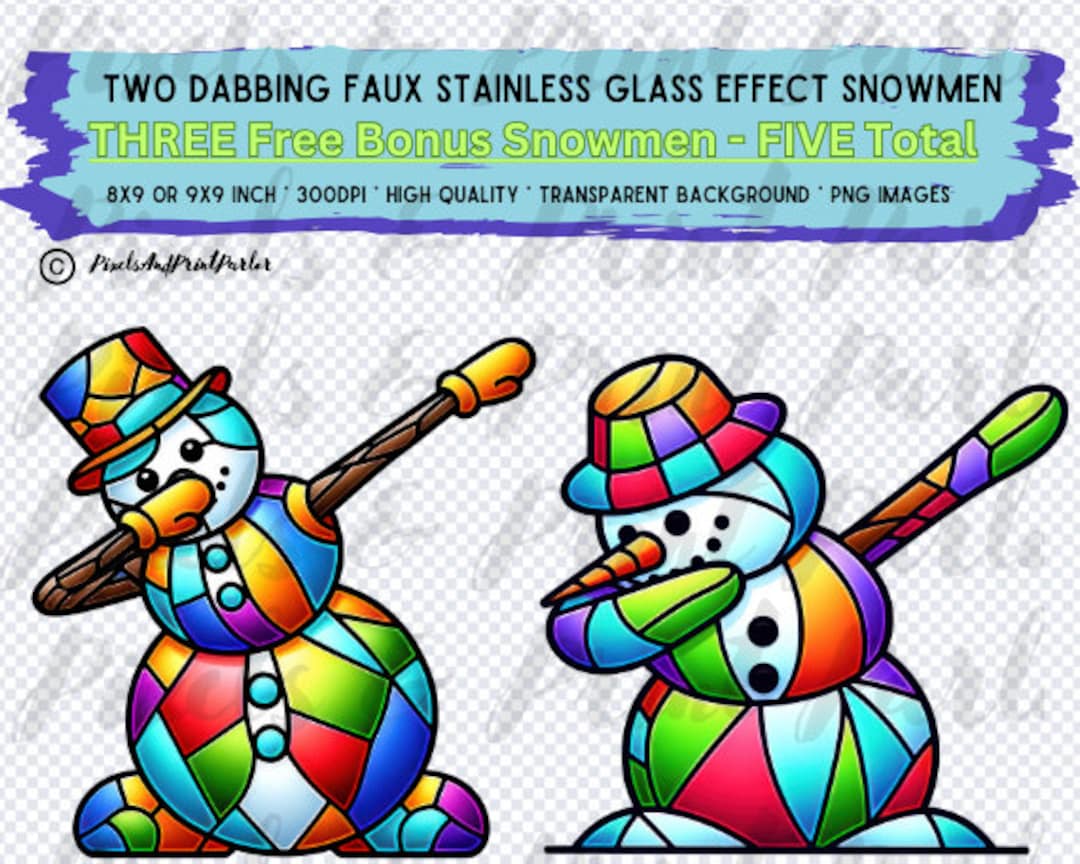 Christmas Dab PNG, Stainless Glass Dabbing Snowman Clipart, Sublimation ...