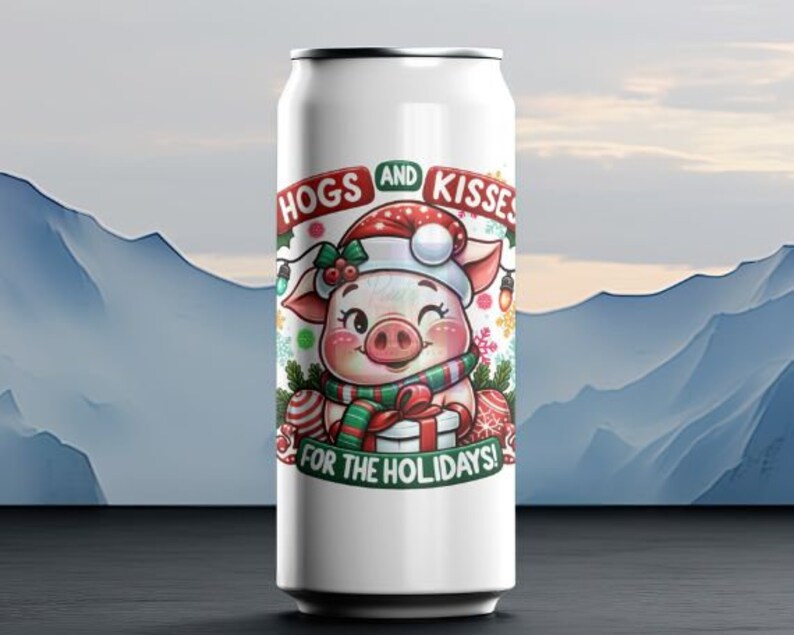 Merry Christmas PNG, Pig Lovers Clipart, Hogs and Kisses for the ...