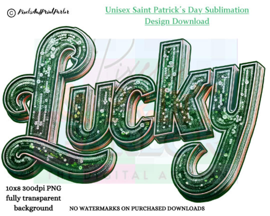 St. Partrick's Day PNG, Lucky Irish Saint Patty's Sublimation Design ...