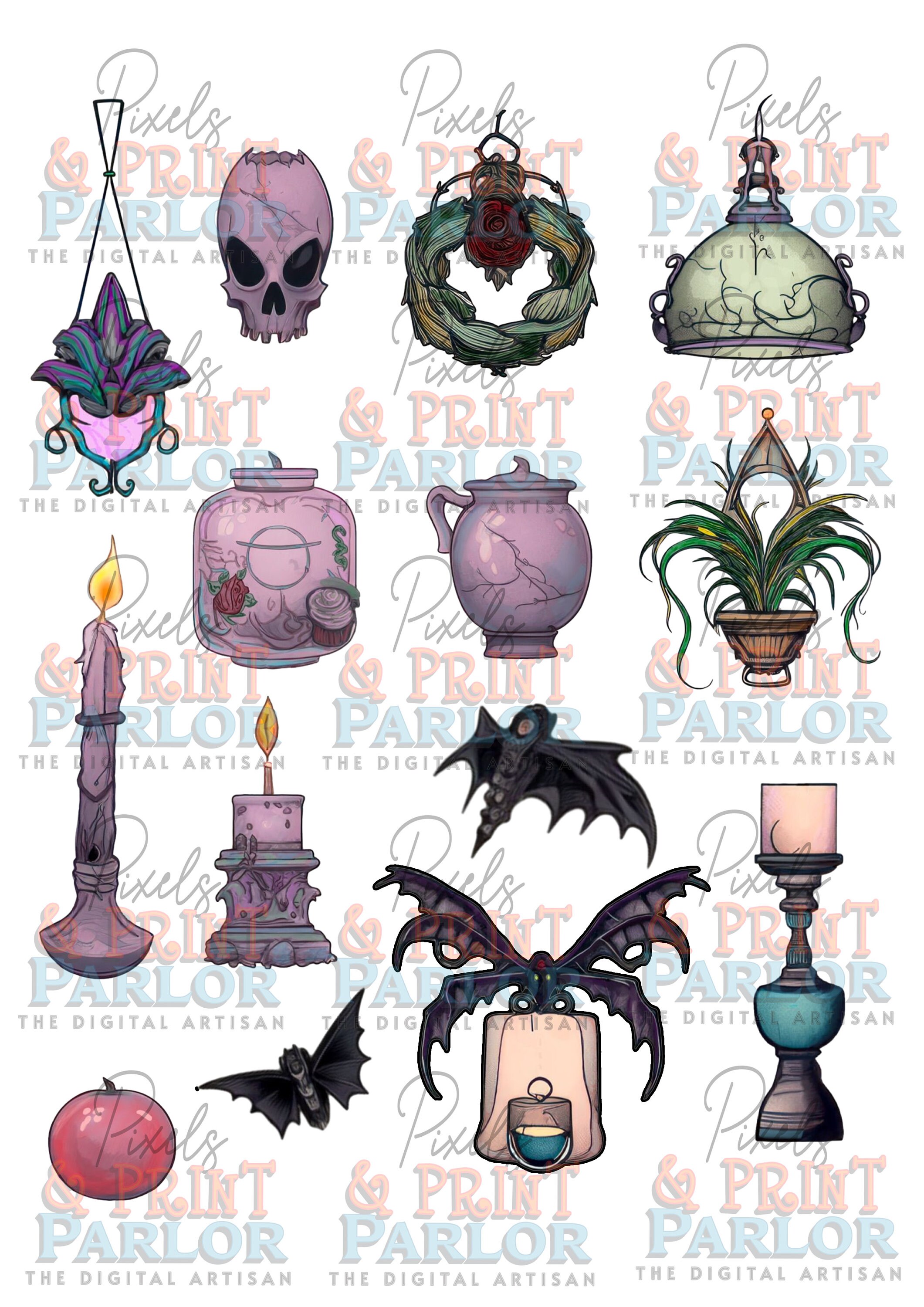 Digital Halloween Witch Planner Stickers, Goodnotes Sticker Book ...