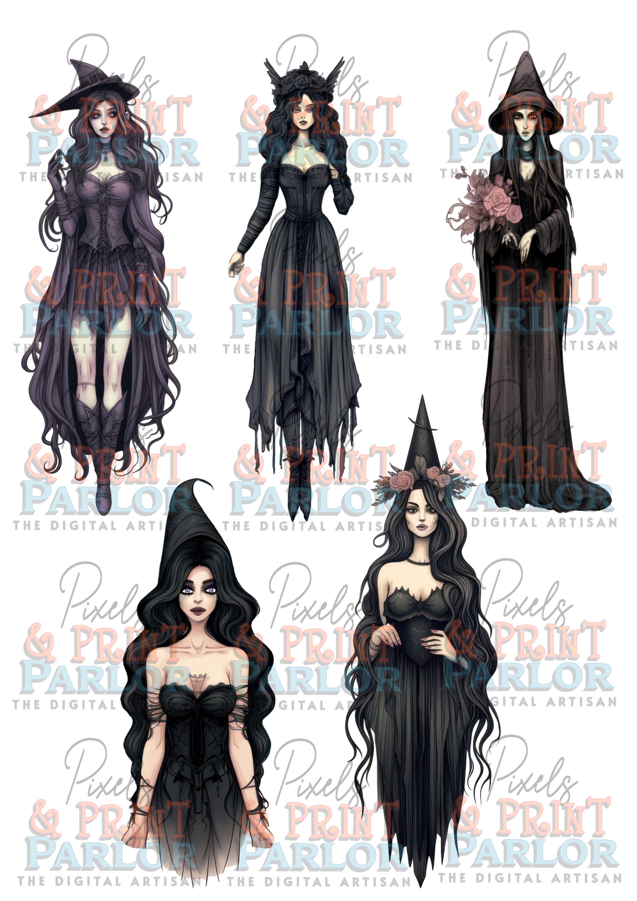 Digital Halloween Witch Planner Stickers, Goodnotes Sticker Book ...