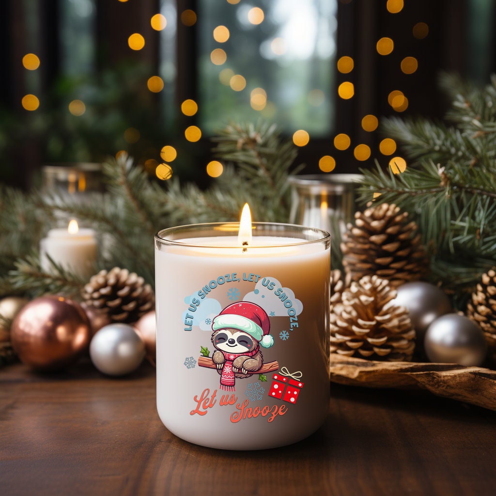 Cute Baby Christmas Sloth PNG; Adorable Peaceful Sleepy Christmas Sloth ...