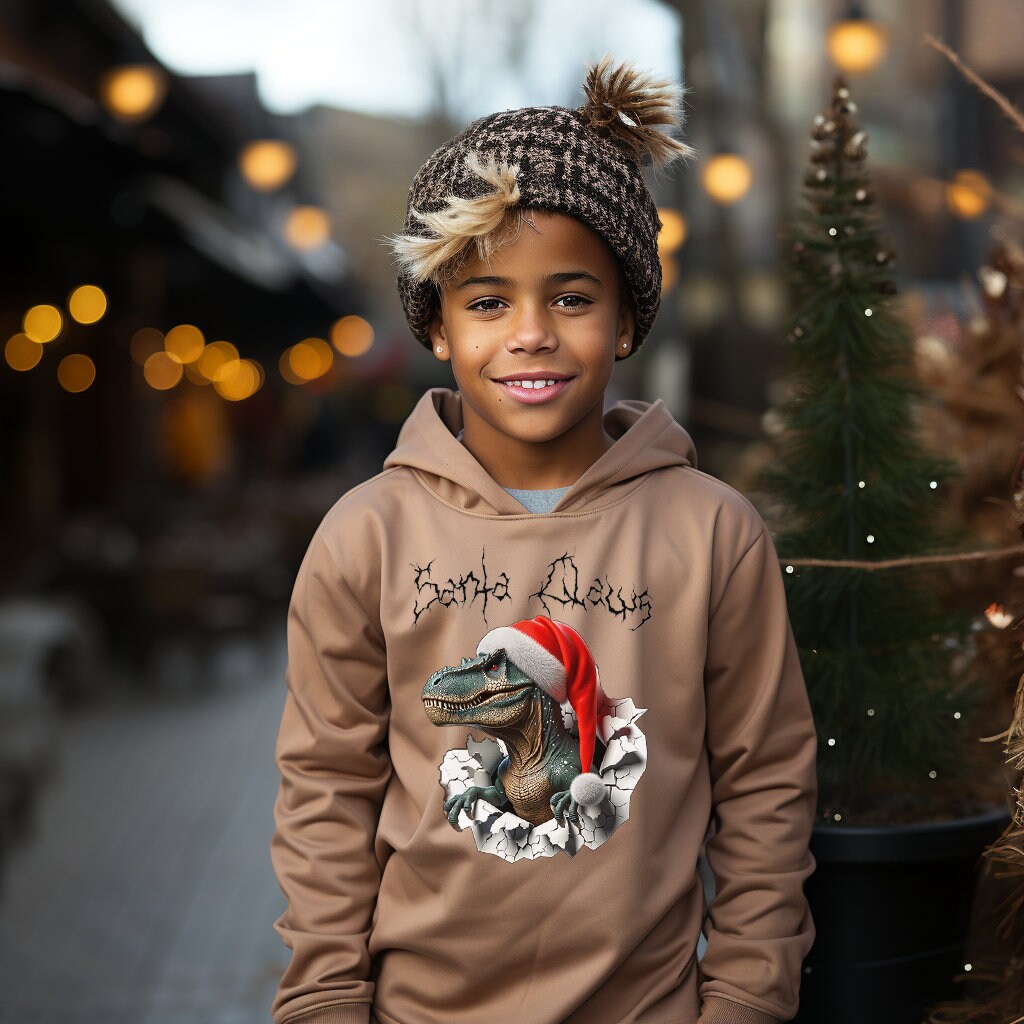 Christmas Dinosaur PNG, Santa CLAWS T-rex Holiday Graphic Mini Bundle ...