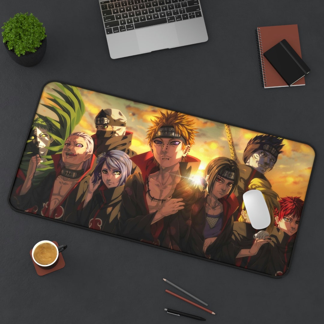Akatsuki Desk Mat Anime Desk Mat Naruto Mousepad Japanese - Etsy