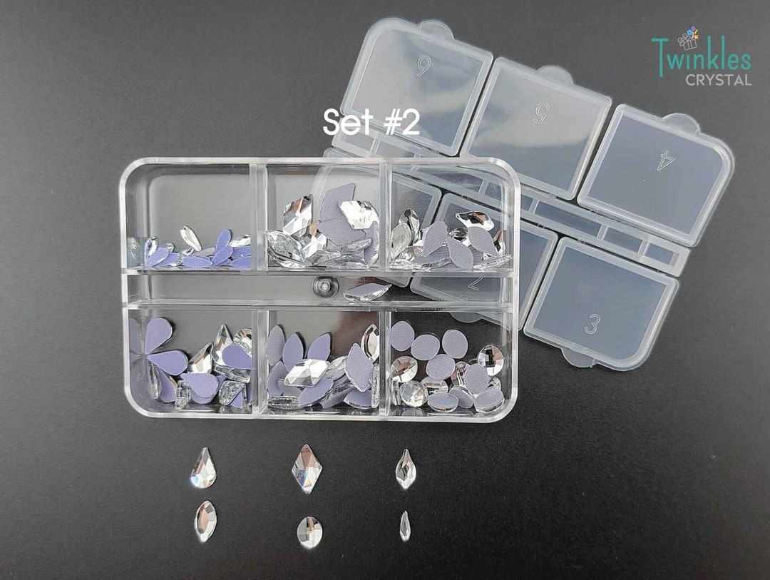 Mix Shape 96pcs Flatback Hotfix Shiny Rhinestone Nails Clothes Craft ...