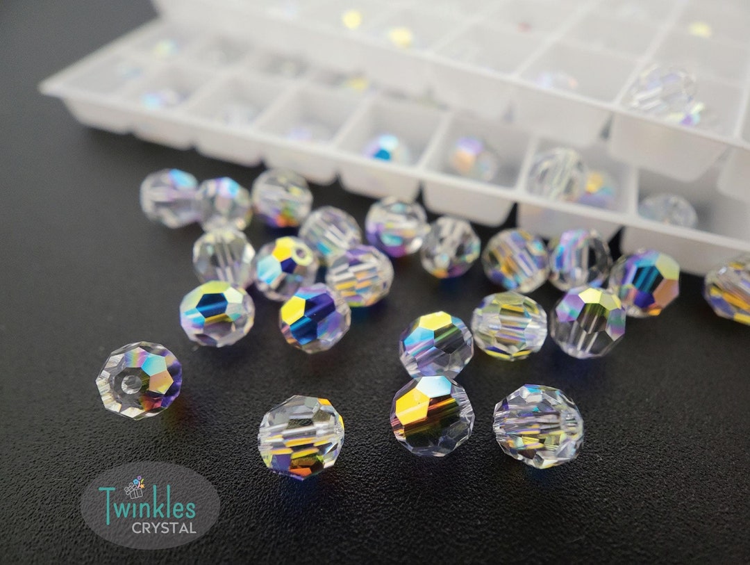 Swarovski 6mm Crystal AB Round Bead Classic Beads #5000-6mm-001ab - Etsy