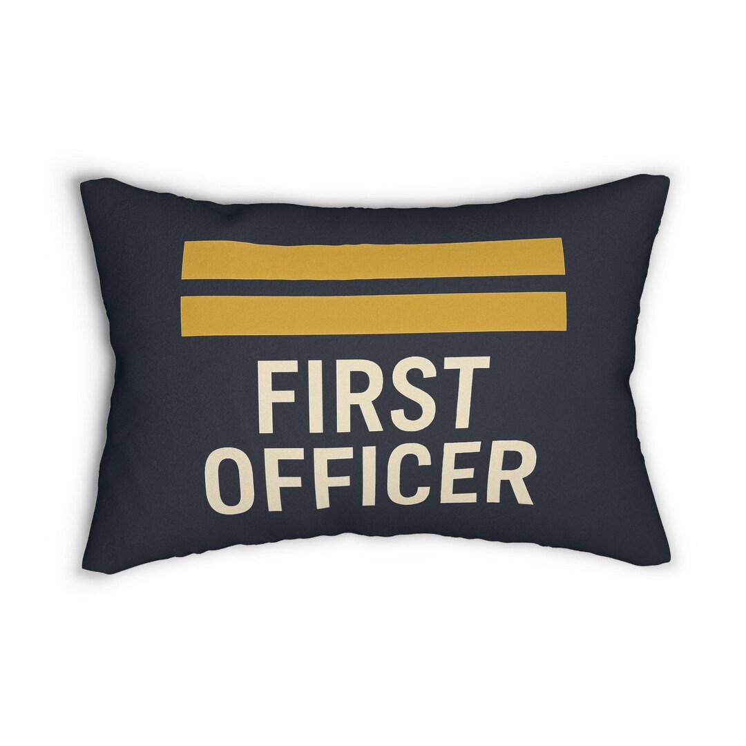 First Officer Lumbar Pillow Cover | Pilot Gift for Aviators | Aviation ...