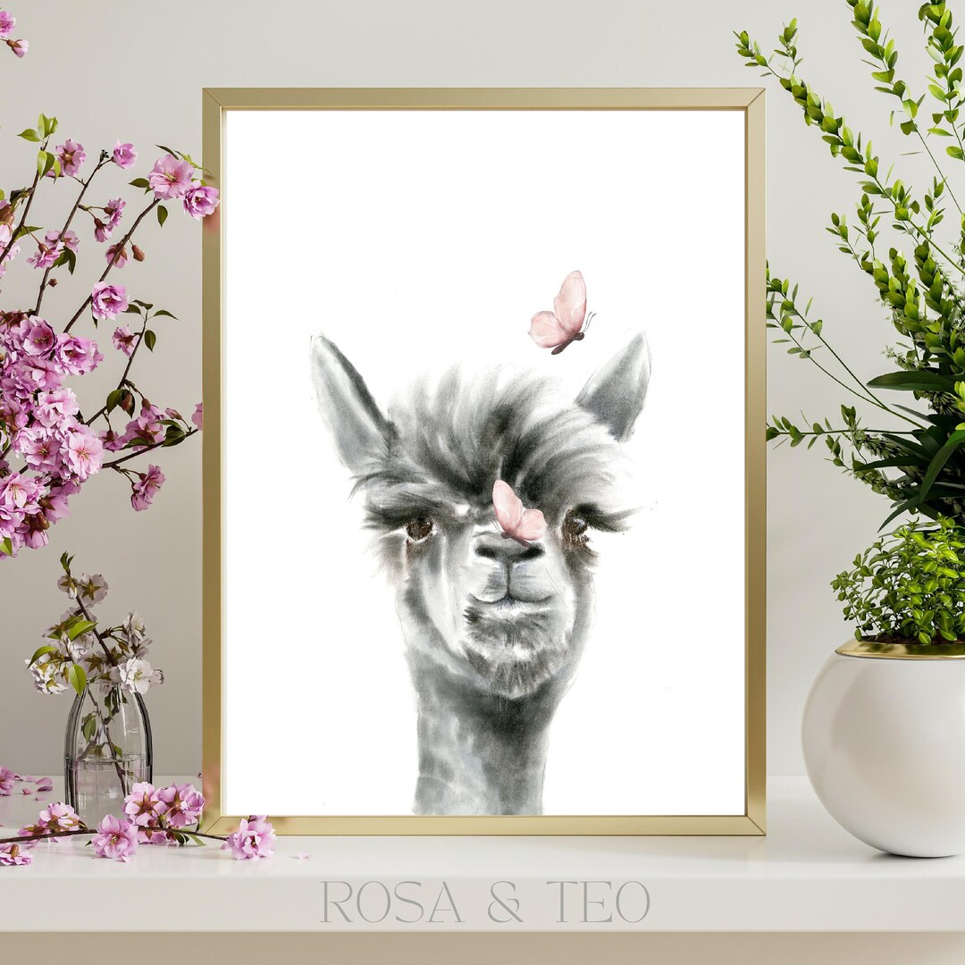 Alpaca Print, Llama Wall Art, Printable Wall Art, Nursery Decor ...