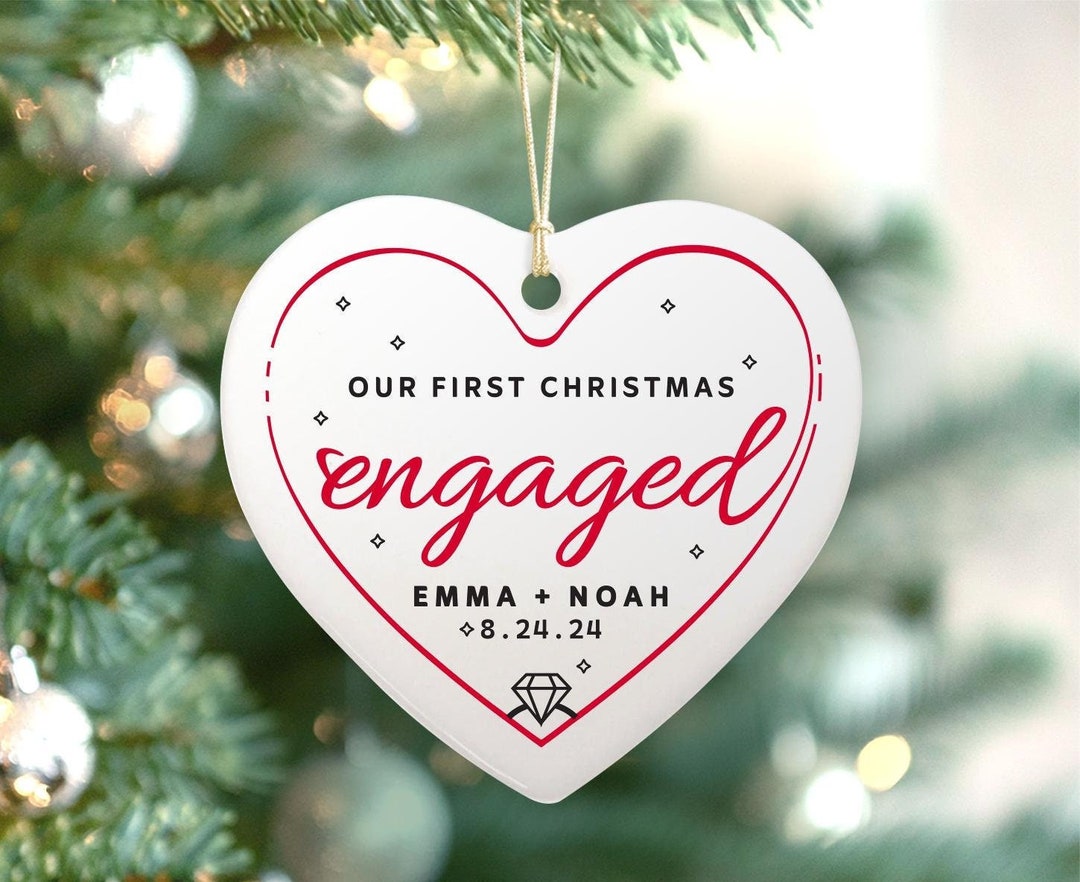 First Christmas Engaged/married- Personalized Mr & Mrs Keepsake - Just ...