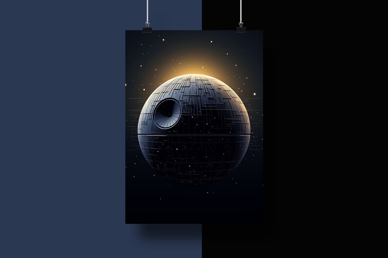 Death Star Death Star Art Print Star Wars Fan Art Star Wars Wall Poster ...