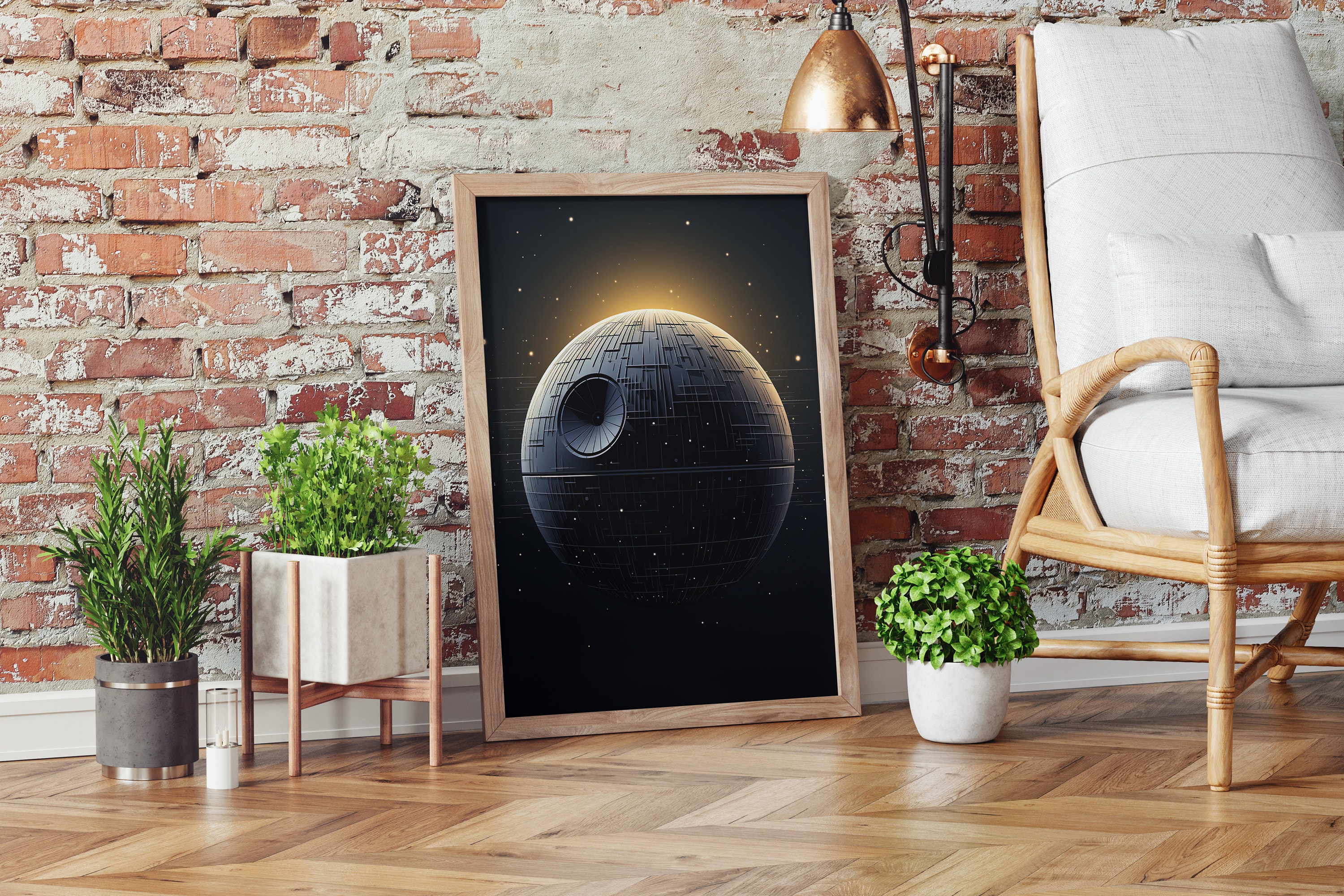 Death Star Death Star Art Print Star Wars Fan Art Star Wars Wall Poster ...