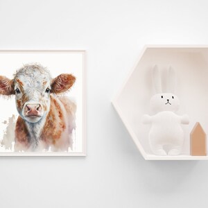 Baby Cow Digital File Nursery Decoration for Baby Kids Nursery Animal ...