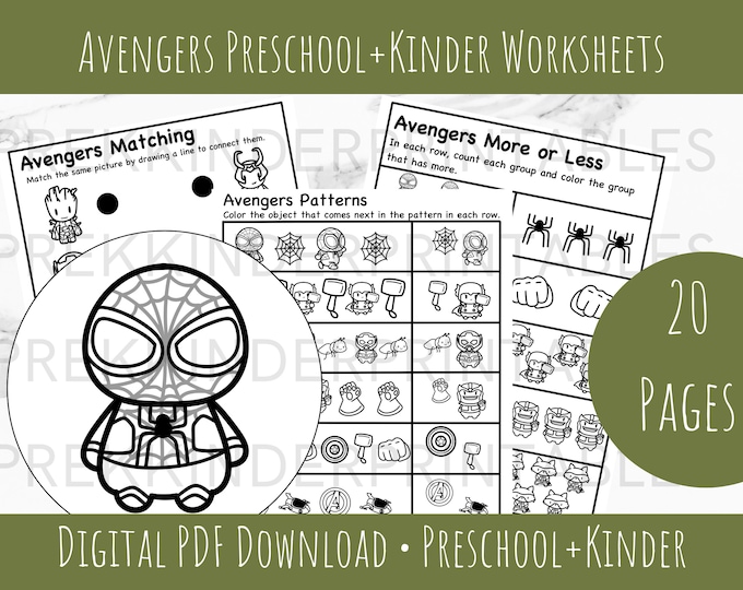 Superhero Math for Early Years, Kids, Kindergarten, Superhero Counting ...
